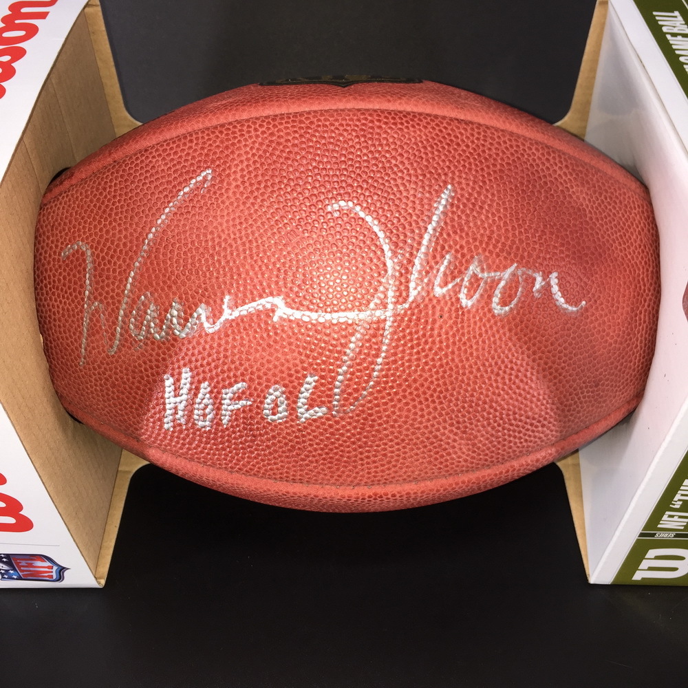 NFL Auction | HOF - Oilers Warren Moon Signed Authentic Football