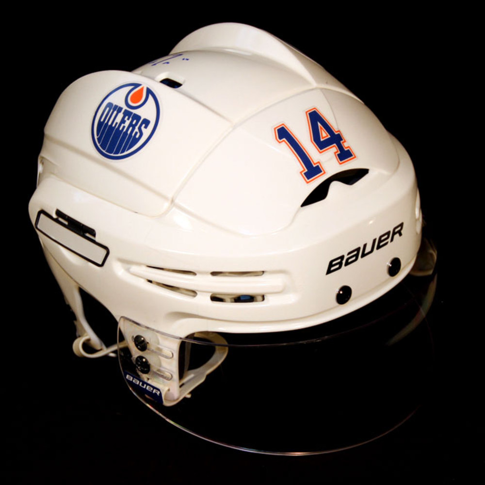 Jordan Eberle #14 - Autographed 2013-14 Edmonton Oilers Game Worn White ...