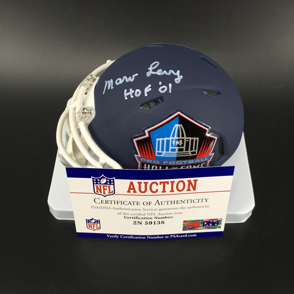 HOF - Bills Marv Levy Signed Hall of Fame Mini Helmet | The official ...