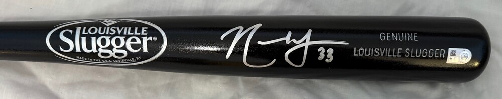 Nathaniel Lowe Autographed Louisville Slugger Bat #33 | MLB Auctions