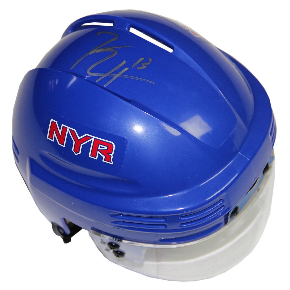 Kevin Hayes Signed New York Rangers Blue Mini Helmet - NHL Auctions