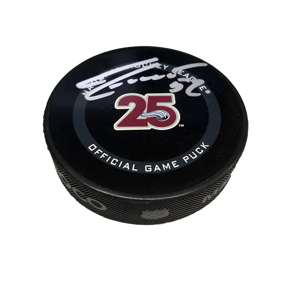 ADAM FOOTE Signed Colorado Avalanche 25th Anniversary Official Game ...