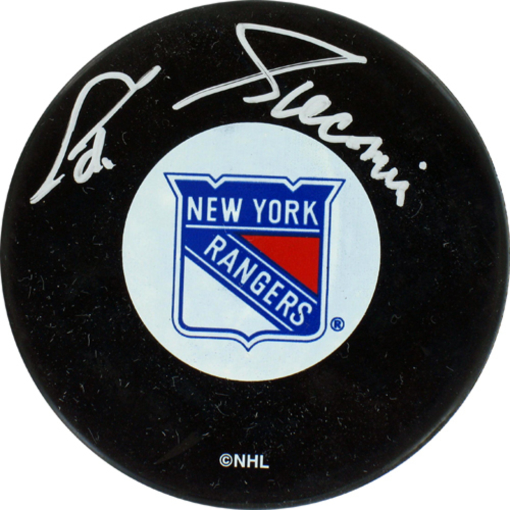 Eddie Giacomin Signed New York Rangers Puck - NHL Auctions