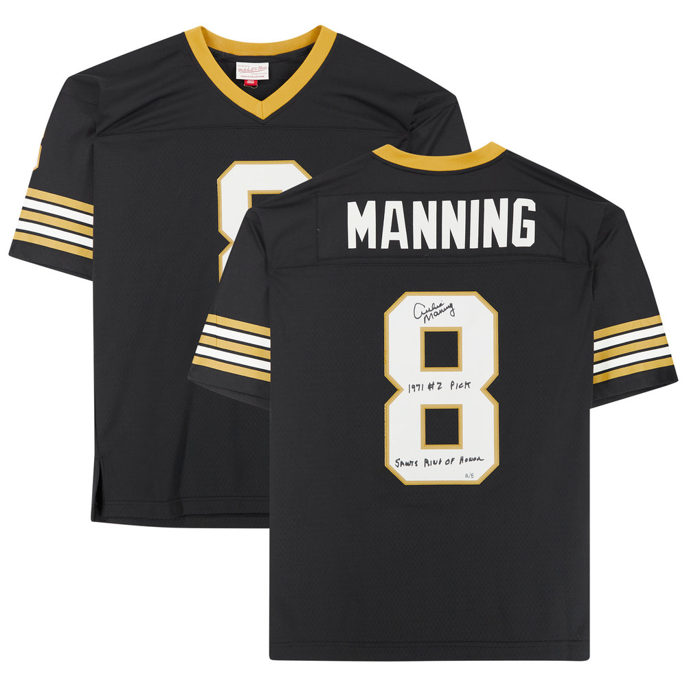 Archie Manning New Orleans Saints Autographed & Inscribed Mitchell ...
