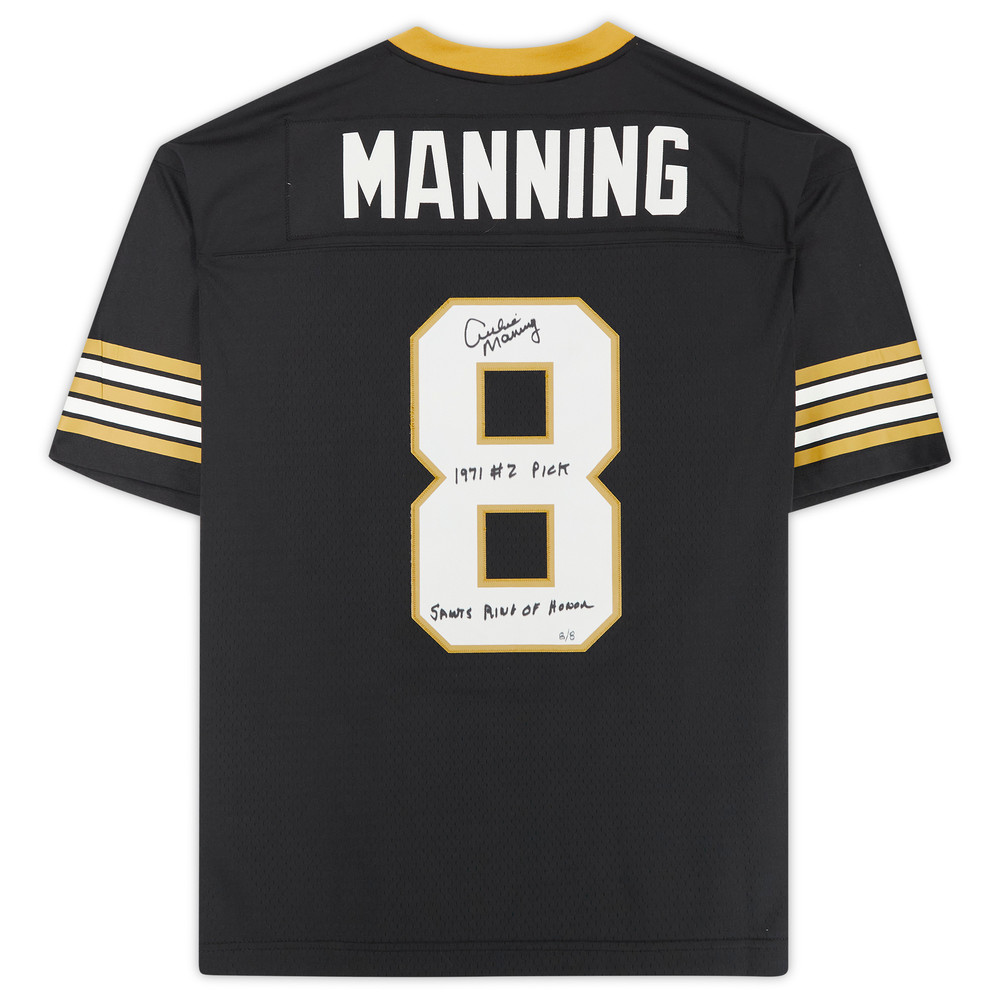 Archie Manning New Orleans Saints Autographed & Inscribed Mitchell ...