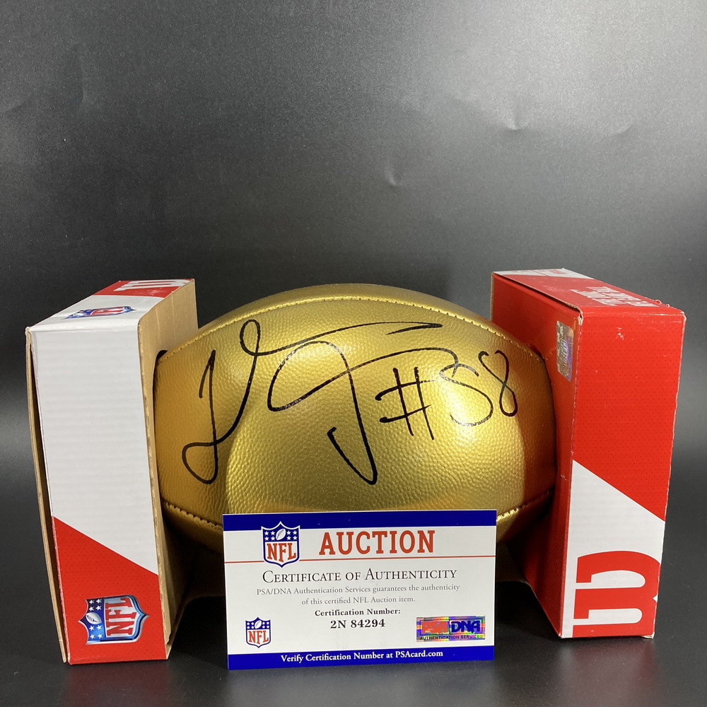 NFL - Panthers Thomas Davis Signed Gold NFL Honors Football | The ...