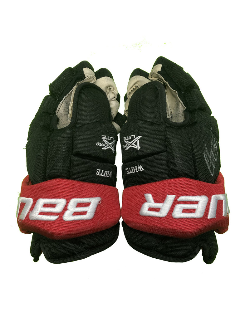 #36 Colin White Game Used Autographed Gloves - Ottawa Senators - NHL ...