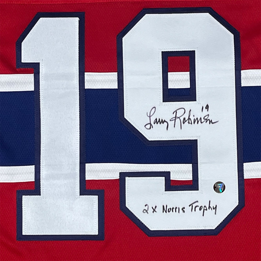 Larry Robinson Autographed Montreal Canadiens Fanatics Jersey w/2X ...