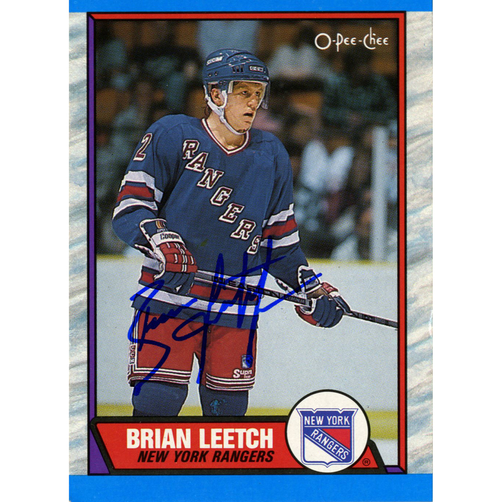 Brian Leetch New York Rangers Autographed 1989-90 O-Pee-Chee Rookie Card #136 - NHL Auctions