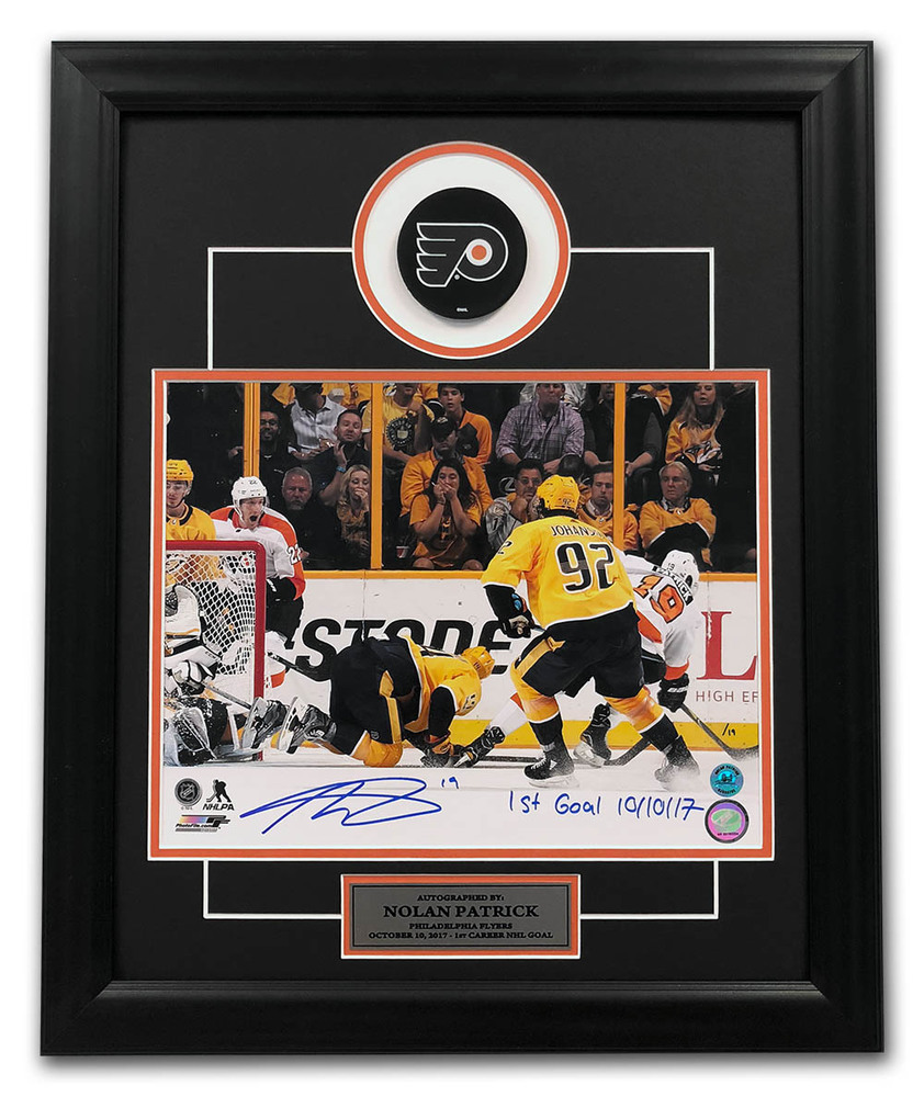 Nolan Patrick Philadelphia Flyers Signed & Dated 1st Goal 20x24 Puck ...