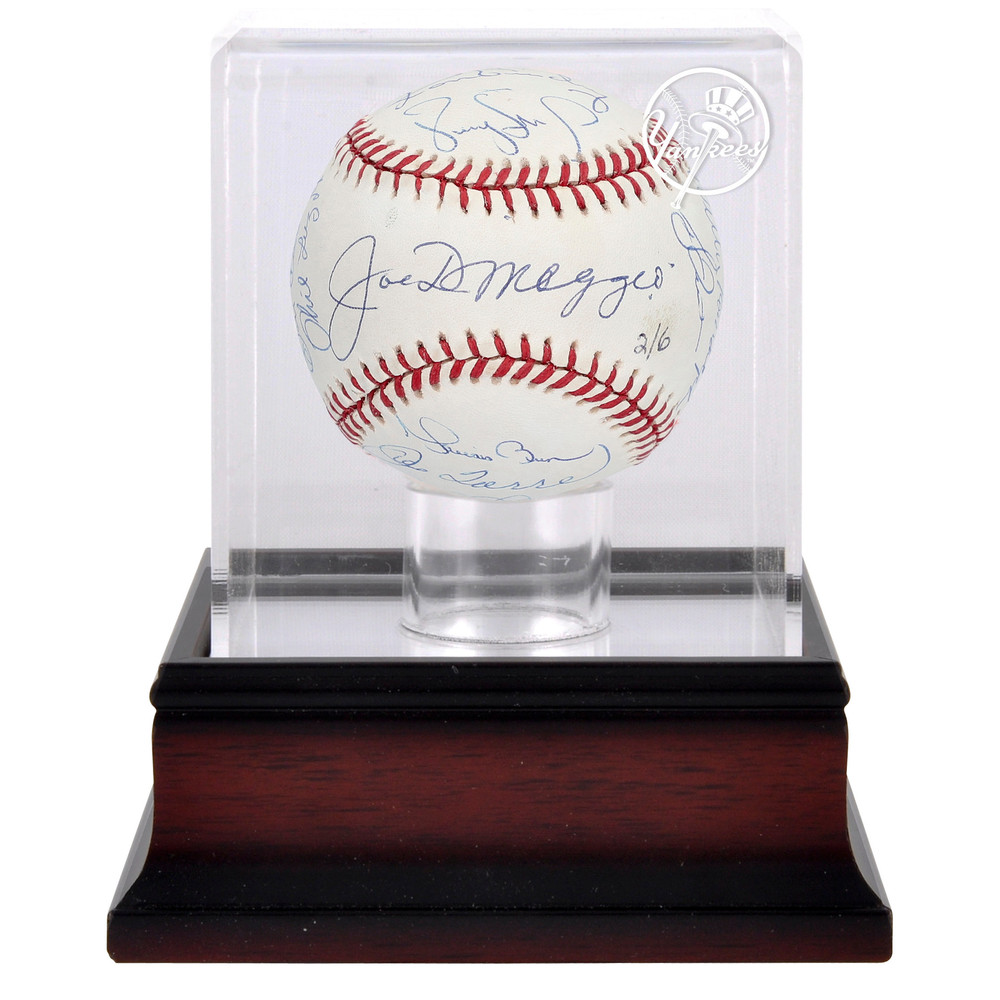 New York Yankees Autographed Rawlings Official Baseball in Display Case ...