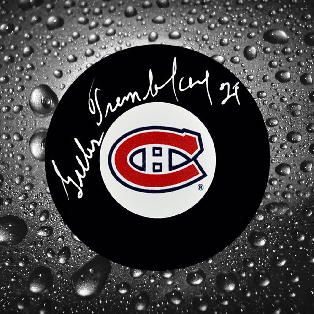 Gilles Tremblay Montreal Canadiens Autographed Puck - NHL Auctions