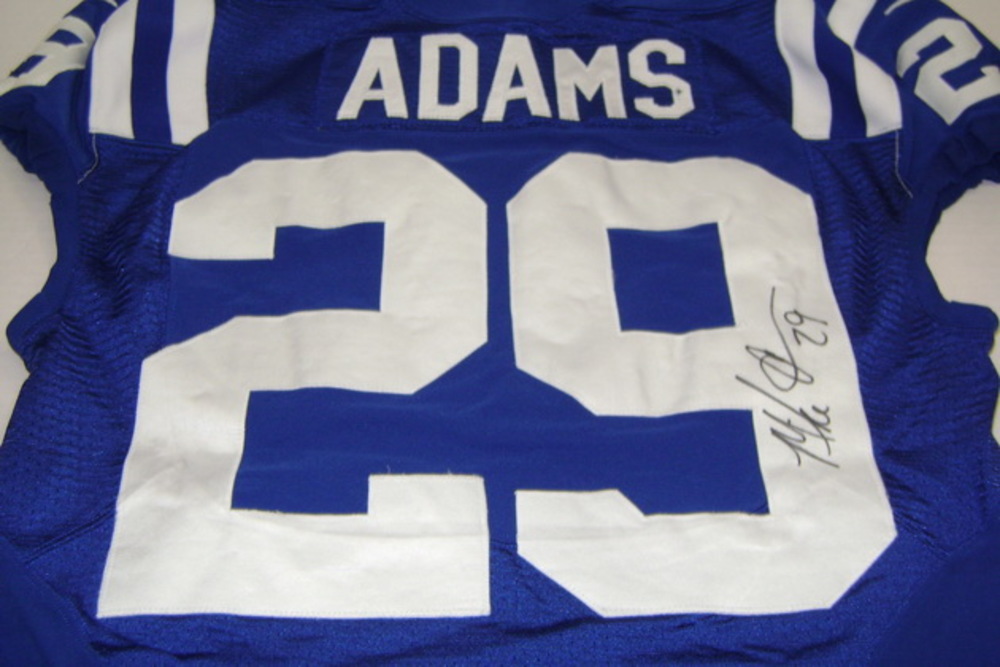 BCA - COLTS MIKE ADAMS GAME WORN AND SIGNED COLTS JERSEY - WASHED BY ...