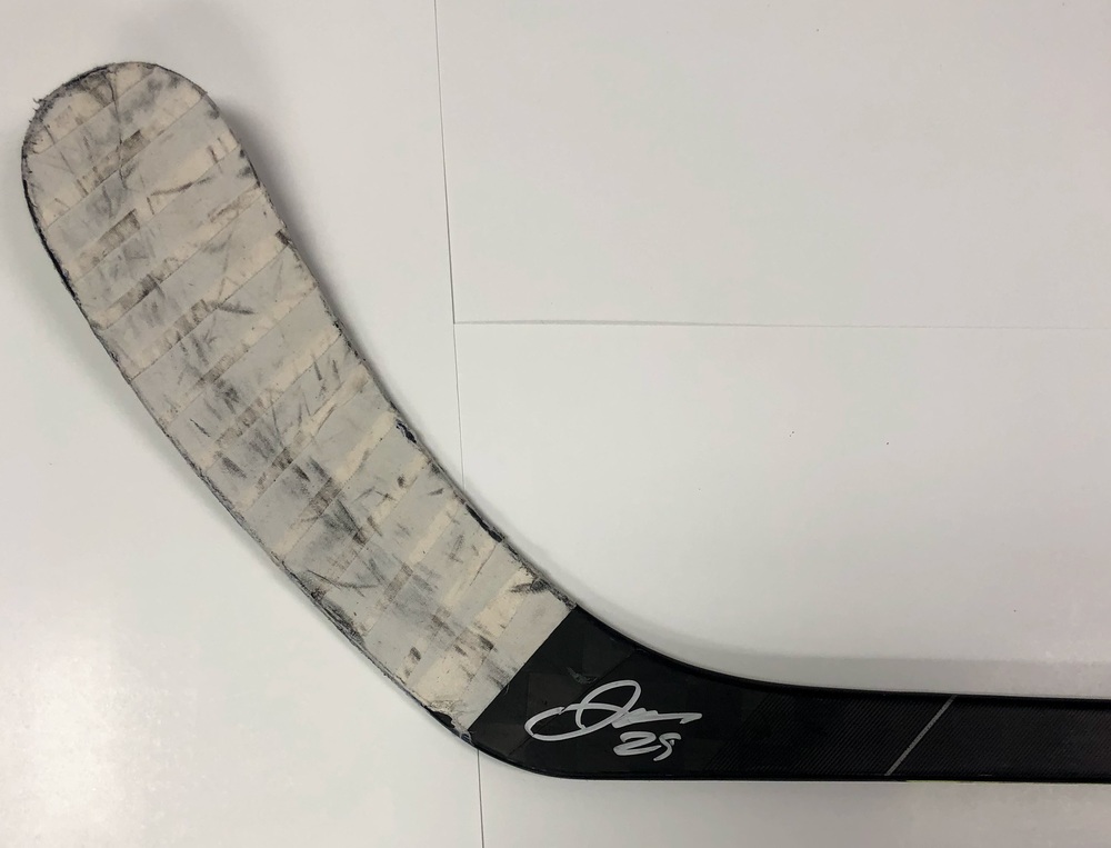 #25 Jordan Kyrou Game Used Stick - Autographed - St. Louis Blues - NHL ...
