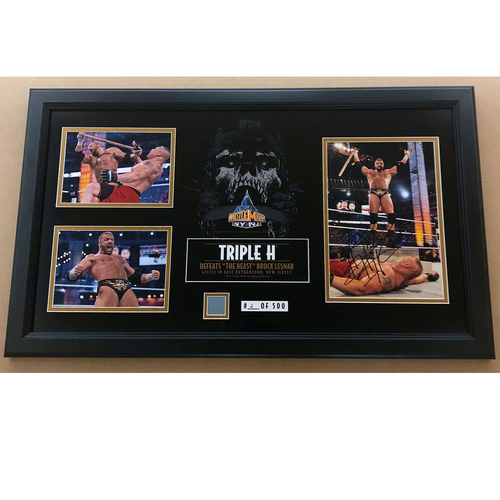 Triple H SIGNED WrestleMania 29 commemorative frame (#2 of 500) | WWE ...