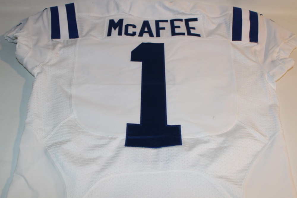 NFL INTERNATIONAL SERIES - COLTS PAT MCAFEE GAME WORN COLTS JERSEY ...