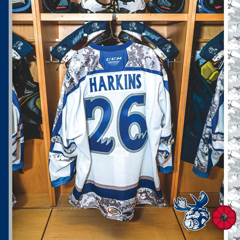 JANSEN HARKINS Game Worn Remembrance Day Jersey - NHL Auctions