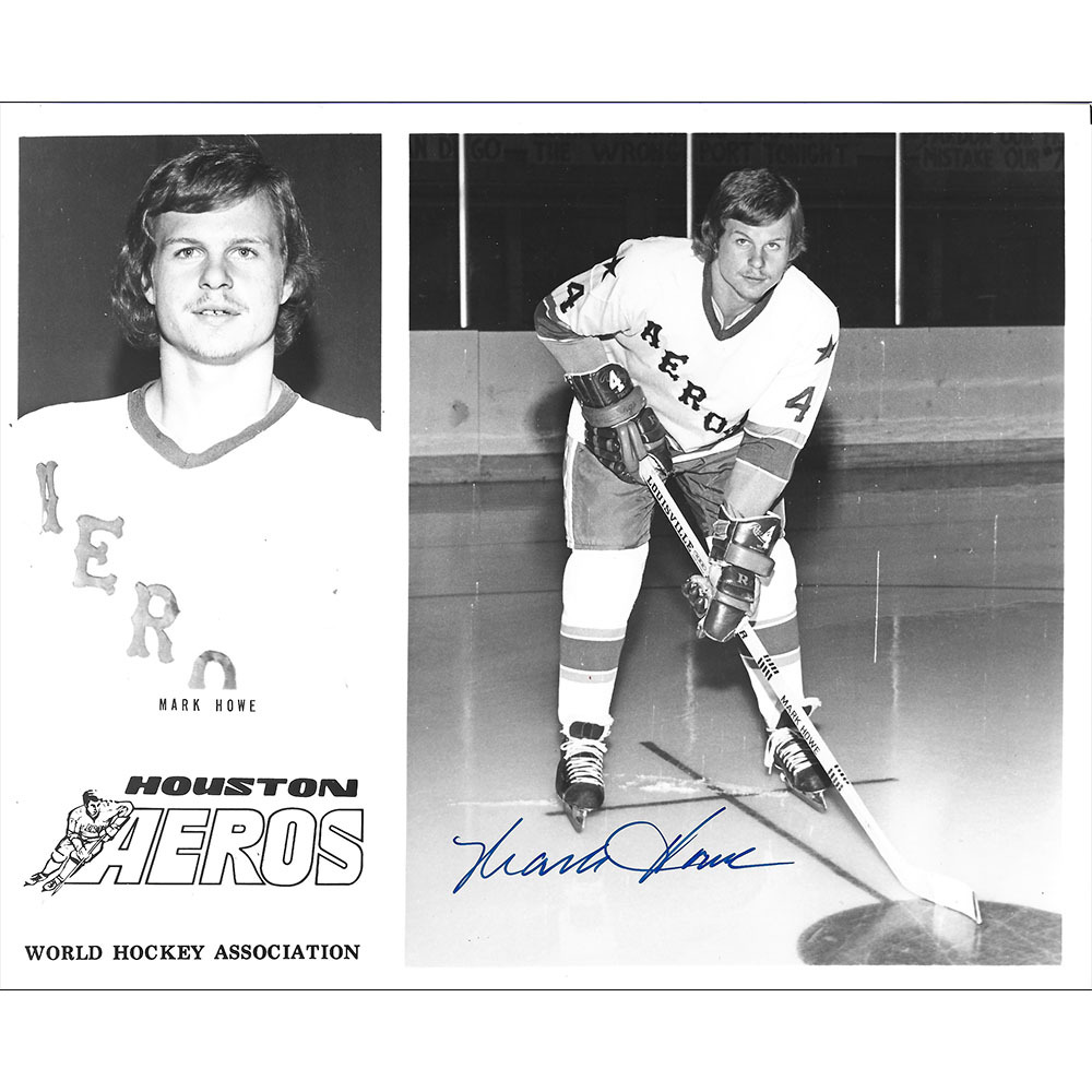 Mark Howe Autographed Houston Aeros 8X10 Photo - NHL Auctions