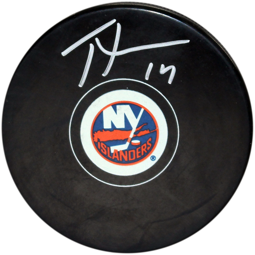 Thomas Hickey Signed Islanders Puck - NHL Auctions