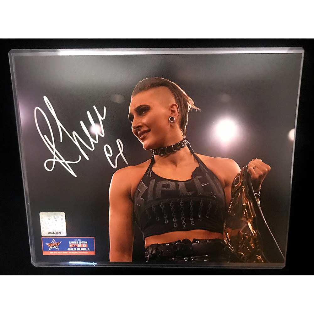 Rhea Ripley SIGNED SummerSlam Edition 8x10 Photo (Random Number) | WWE ...