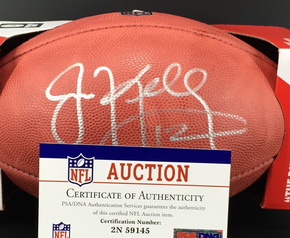 HOF - Bills Jim Kelly Signed Authentic Football W/ 100 Seasons Logo ...