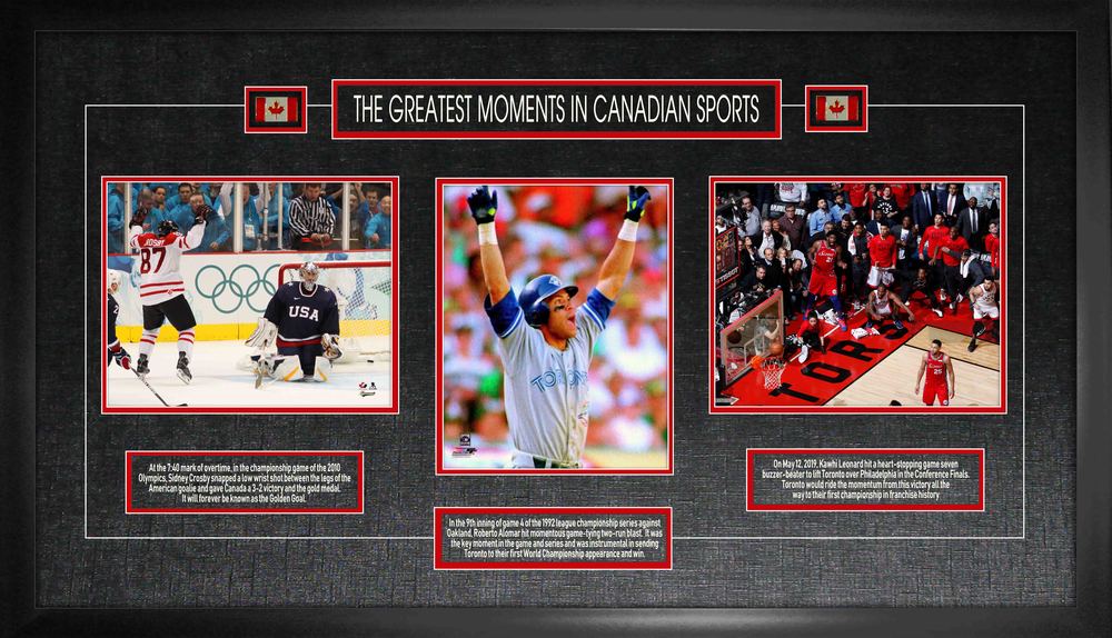 Greatest Moments in Canadian Sports Framed Collage - NHL Auctions