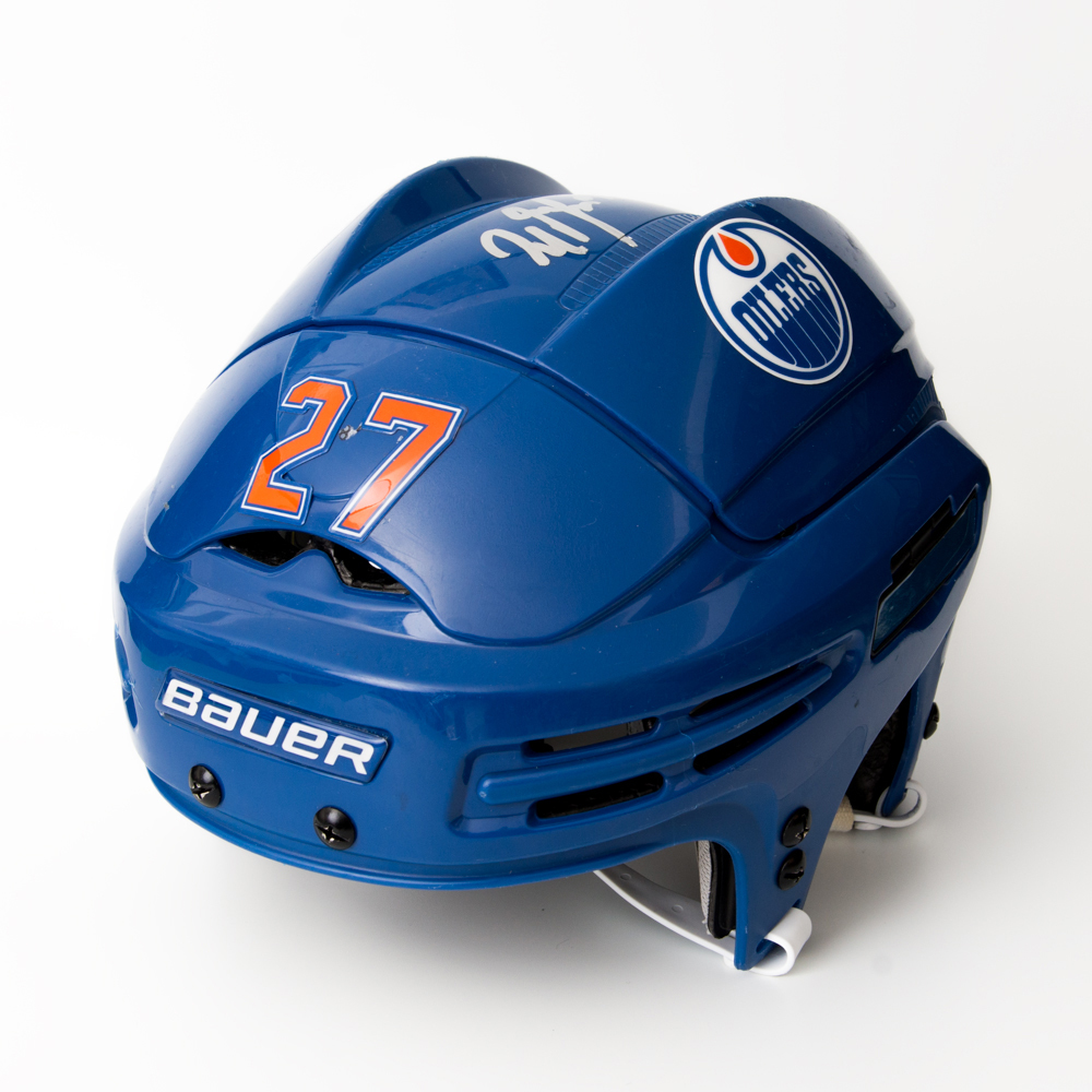 Milan Lucic #27 - Autographed 2016-17 Edmonton Oilers Game-Worn Royal ...