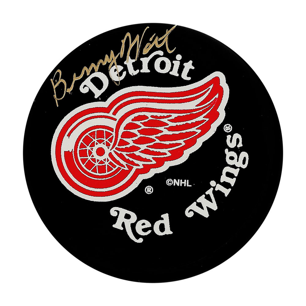 Benny Woit Autographed Detroit Red Wings Puck - NHL Auctions