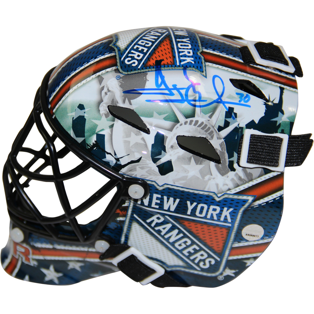 Henrik Lundqvist Signed NY Rangers Replica Mini Goalie Mask - NHL Auctions