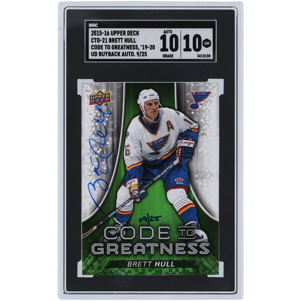 Brett Hull St. Louis Blues Autographed 2019-20 Upper Deck Buybacks Code ...