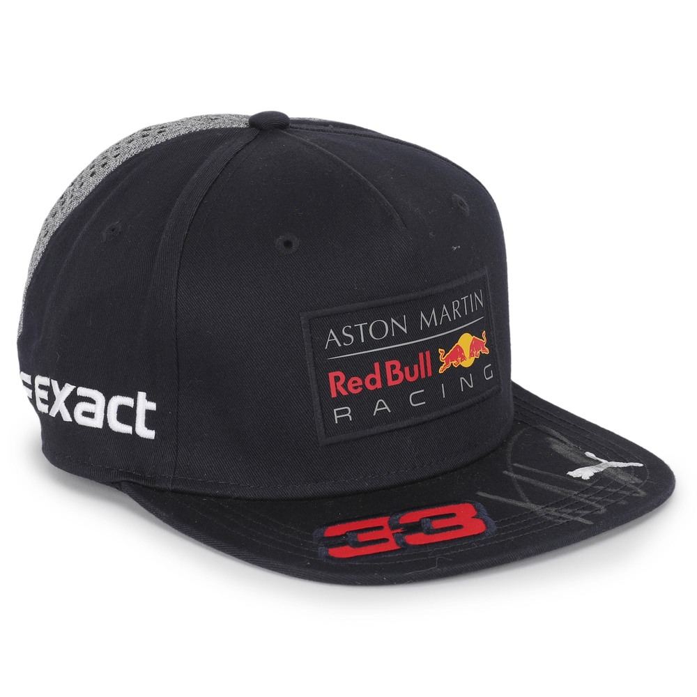Max Verstappen Signed Red Bull Racing Navy and Grey Cap | F1 Authentics