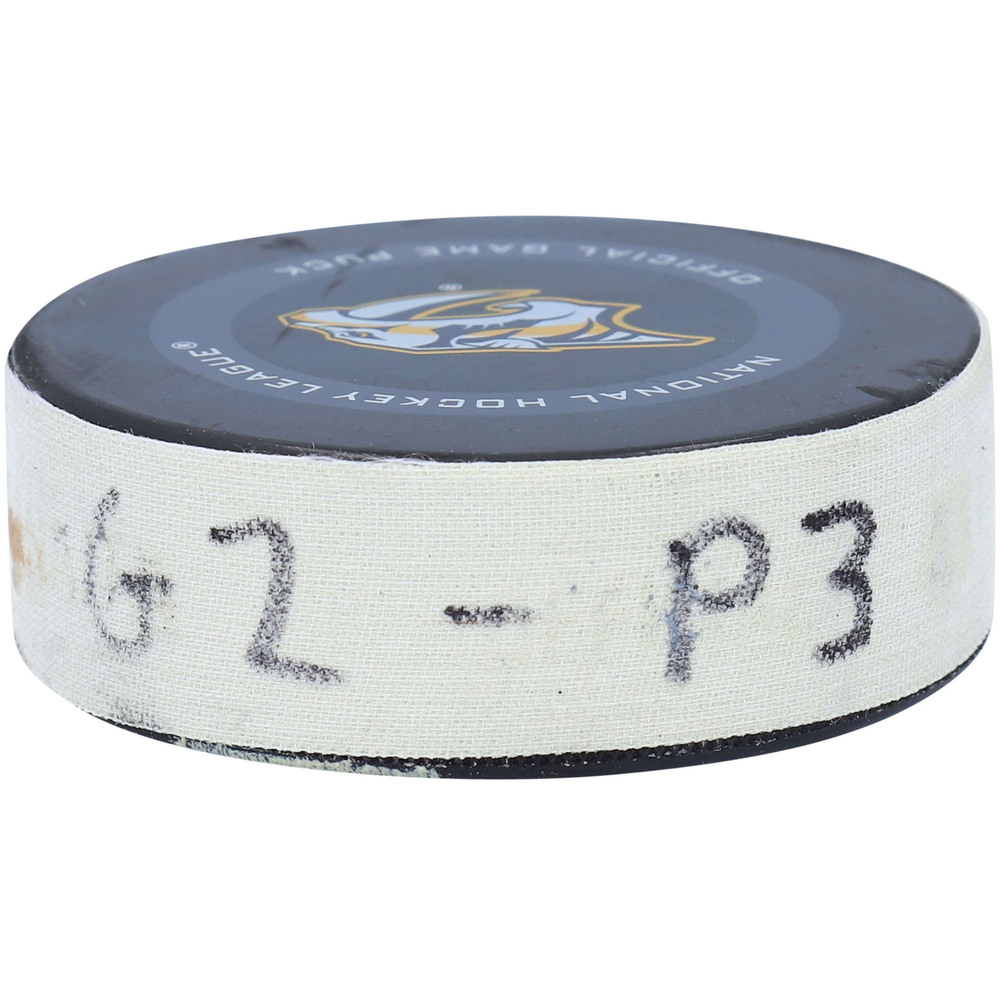 Nashville Predators vs. Arizona Coyotes Game-Used Puck from Game 2 of ...