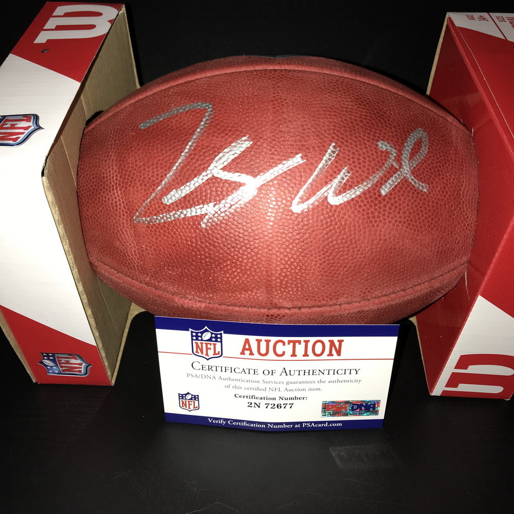 NFL - Jets Zach Wilson Signed Authentic Football with 2021 Draft Logo ...