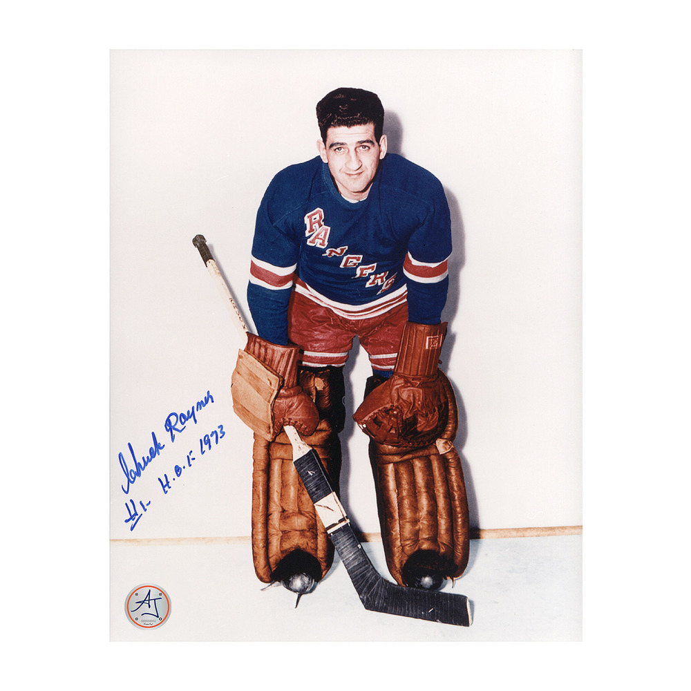 Chuck Rayner New York Rangers Autographed Color 8x10 Photo - NHL Auctions
