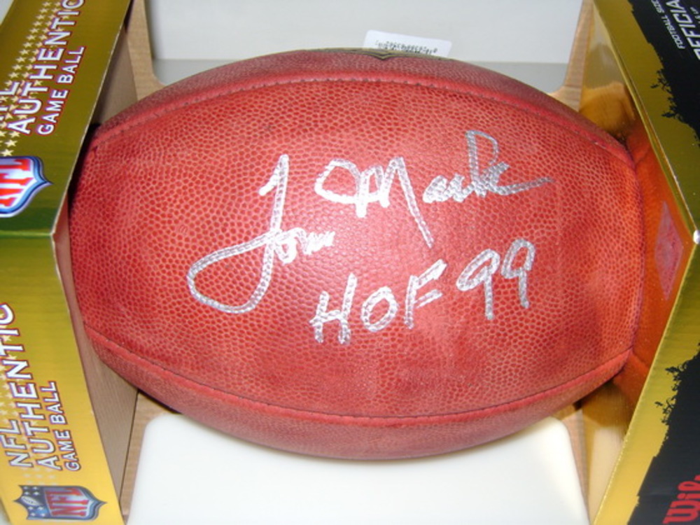 HOF - RAMS TOM MACK SIGNED AUTHENTIC FOOTBALL | The official auction ...
