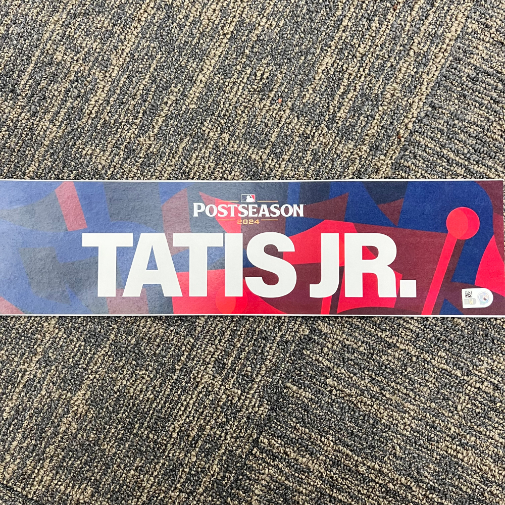 Fernando Tatis Jr. 10/1/2024 NL Wild Card Game 1 ATL at SD Game-Used Locker Tag; MLB ...