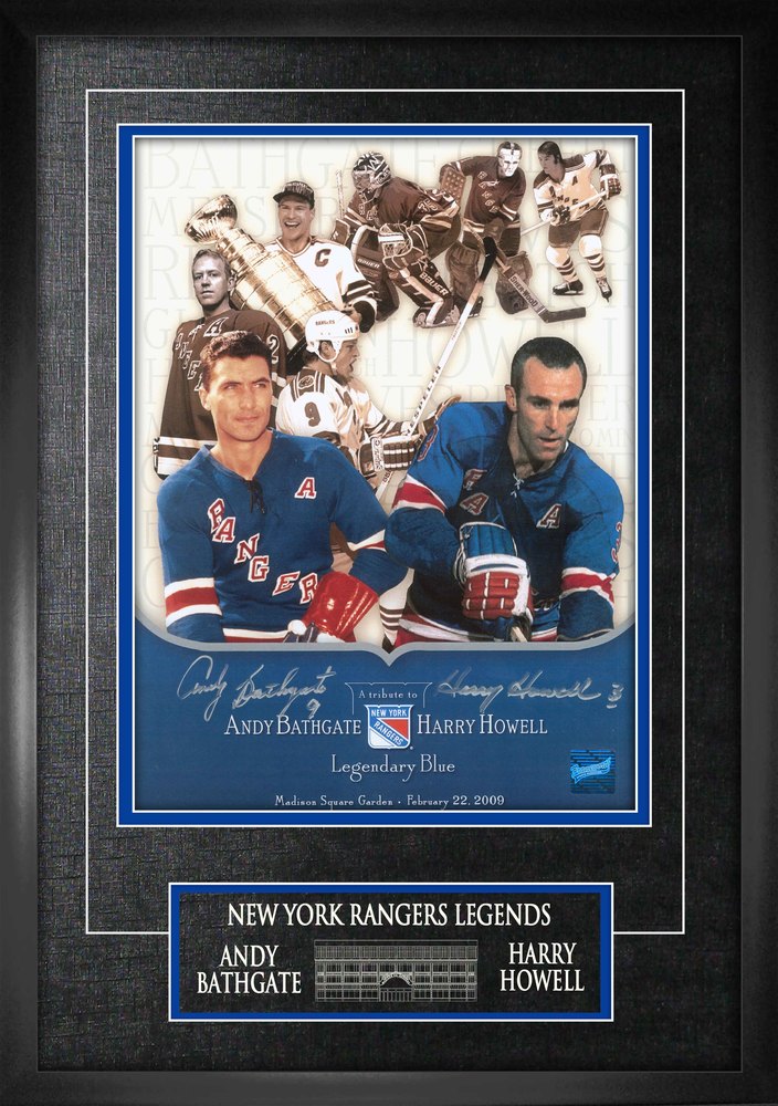 Andy Bathgate and Harry Howell New York Rangers Dual-Signed Framed 9x12 ...