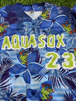 Game Worn Everett AquaSox Aloha Jersey 10 Jimmy Kingsbury Size 46 ...