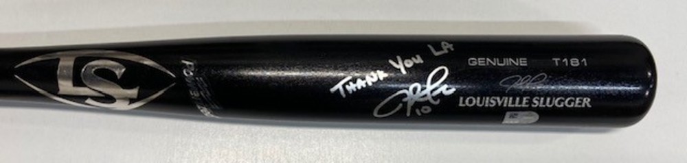 Justin Turner Autographed "Thank You LA" Game Model Bat | MLB Auctions