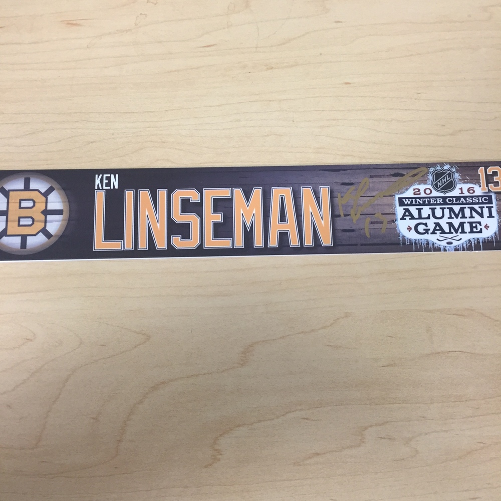 Ken Linseman 2016 NHL Winter Classic Alumni Game Autographed Name Plate ...
