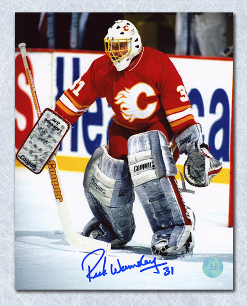 Rick Wamsley Calgary Flames Autographed Goalie 8x10 Photo - NHL Auctions