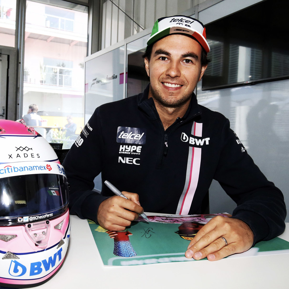 Sergio Perez 2018 Signed Photo - 'Podium': Official Sergio Pérez ...