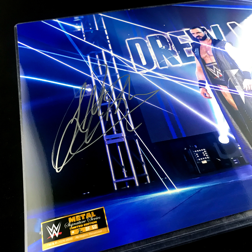 Drew McIntyre SIGNED Metal Signature Series 11x14 (Random Number) | WWE ...