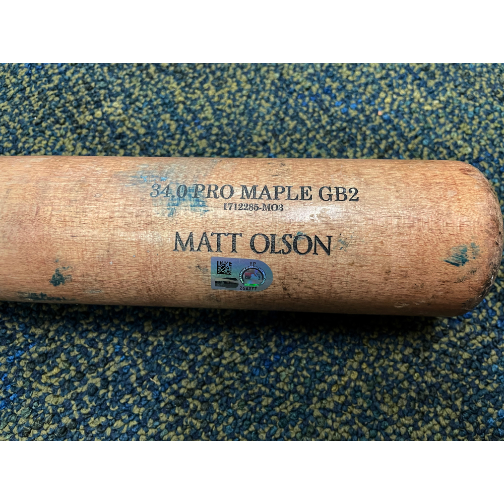 Team Issued Broken Bat: Matt Olson | Oakland Athletics Auctions