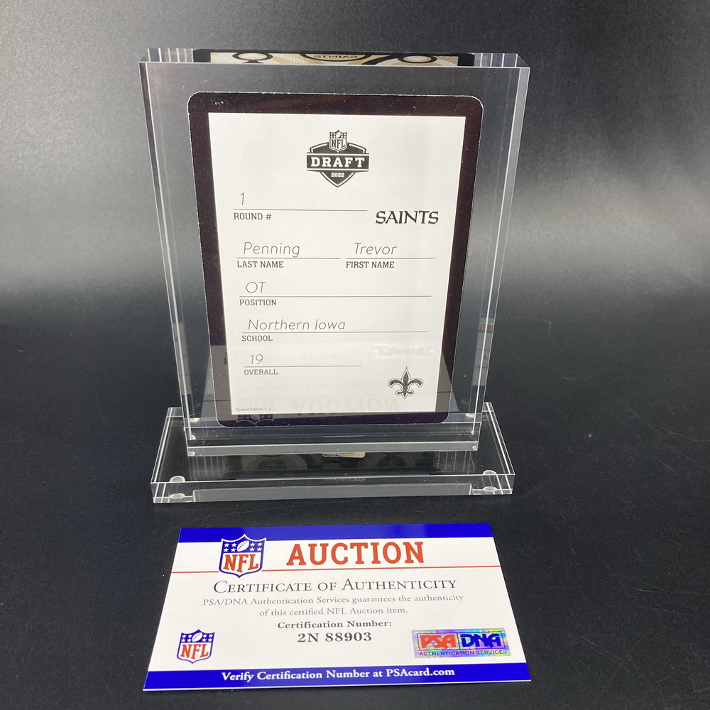 NFL - Saints Trevor Penning Special Edition 2022 Draft Card # 1 of 2 ...