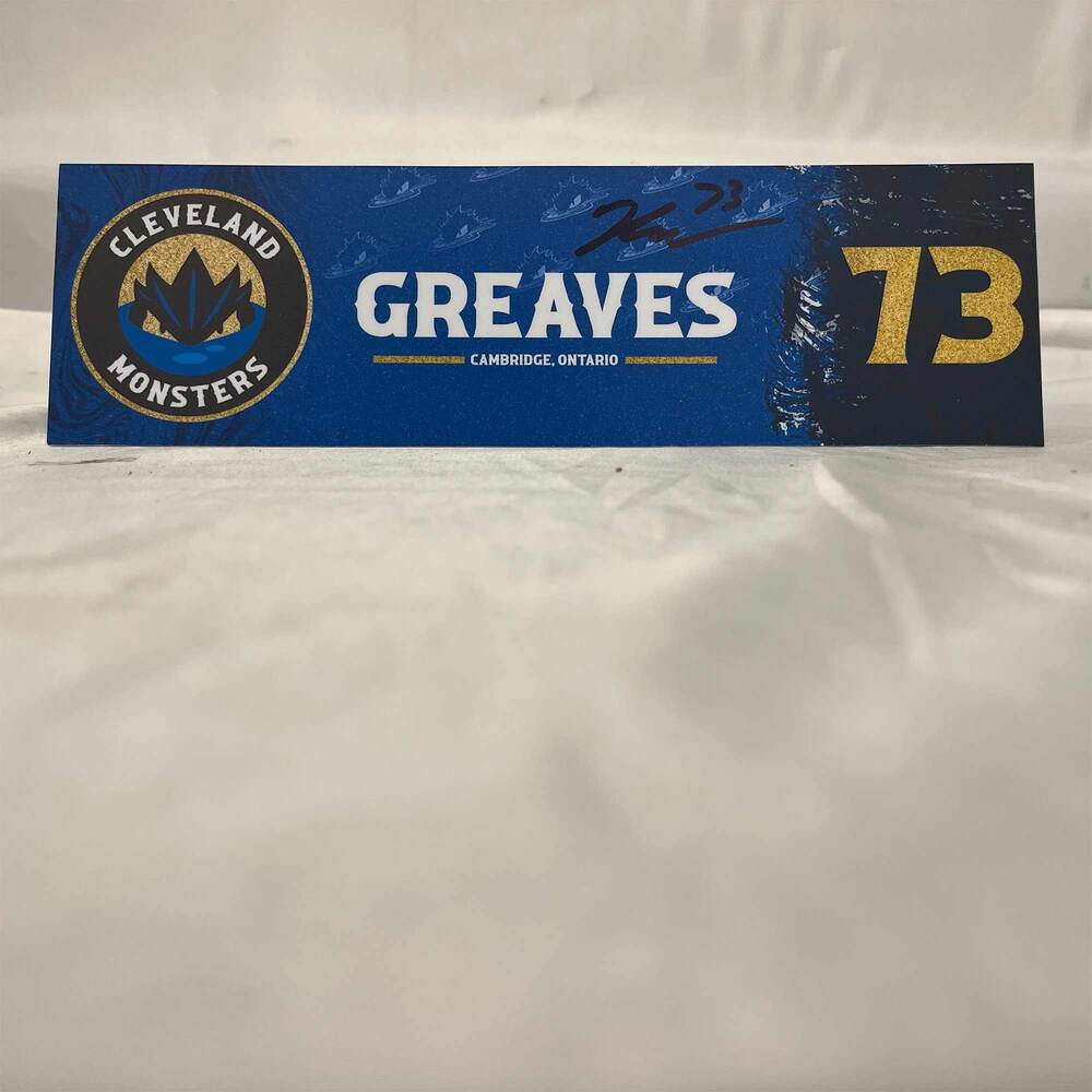AHL Authentic - 2023-24 Cleveland Monsters Locker Room Nameplate Signed ...