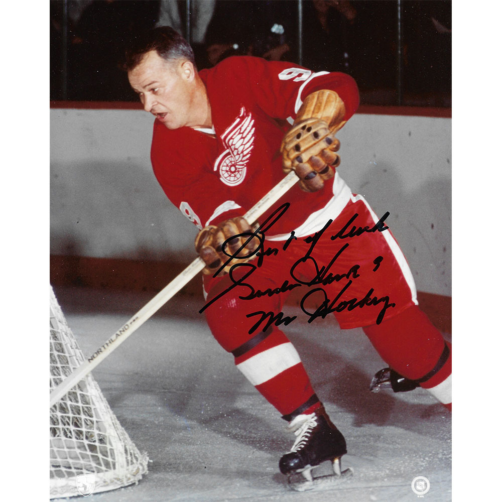 Gordie Howe Autographed Detroit Red Wings 8X10 Photo w/BEST OF LUCK ...