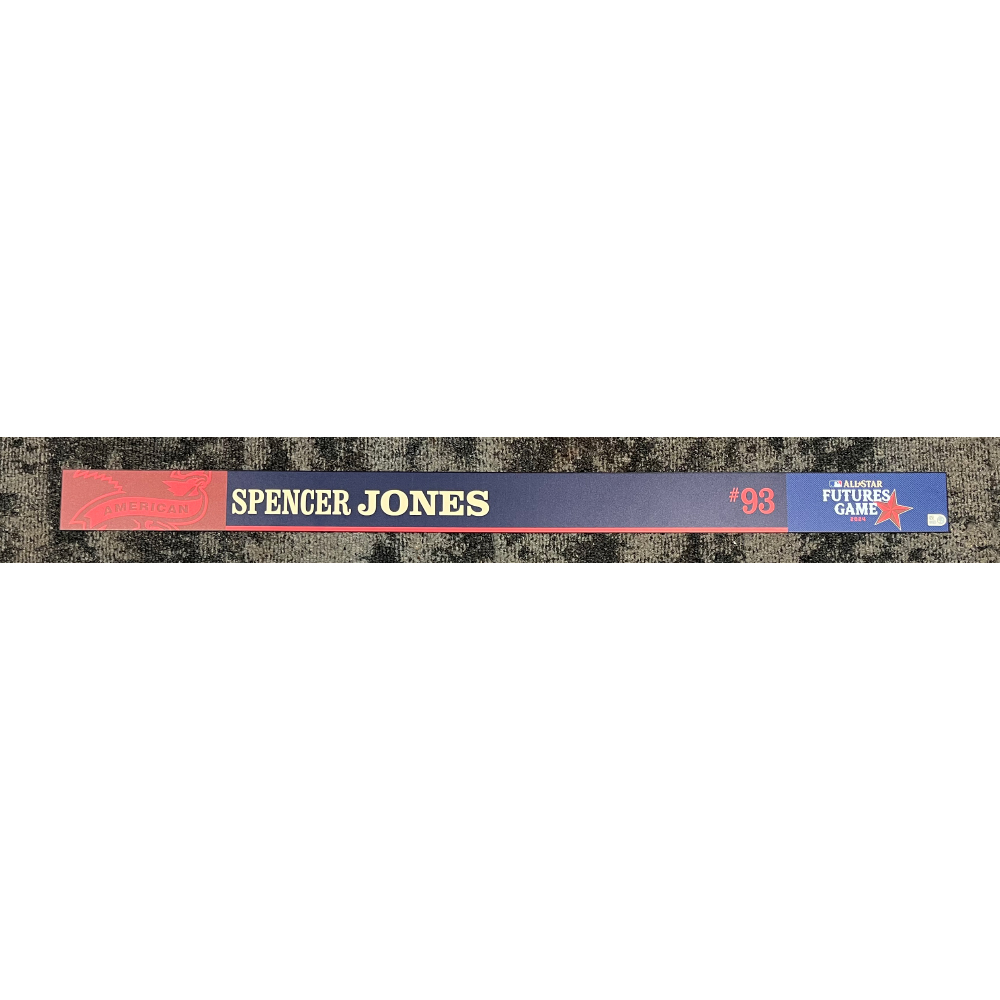 Spencer Jones Game-Used Locker Tag - 2024 All-Star Futures Game | New ...