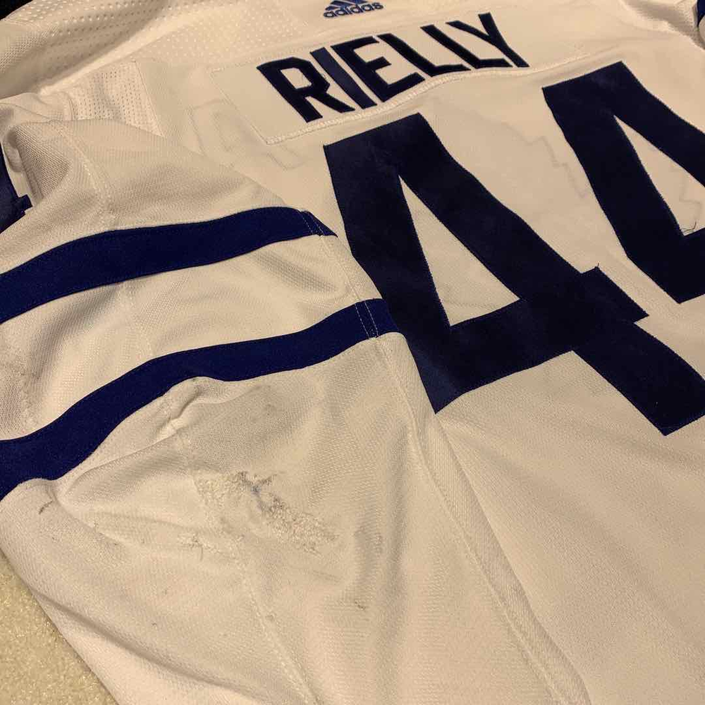 Morgan Rielly 2019-20 Set 1 Away Game Worn Jersey | Real Sports Auction