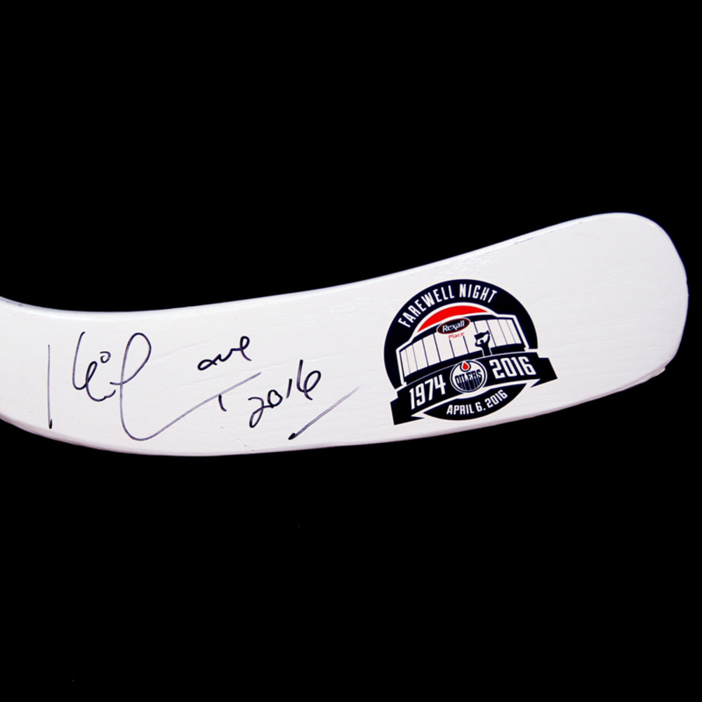 Kevin Lowe #4 - Autographed Rexall Place Farewell Night Ceremony Used ...